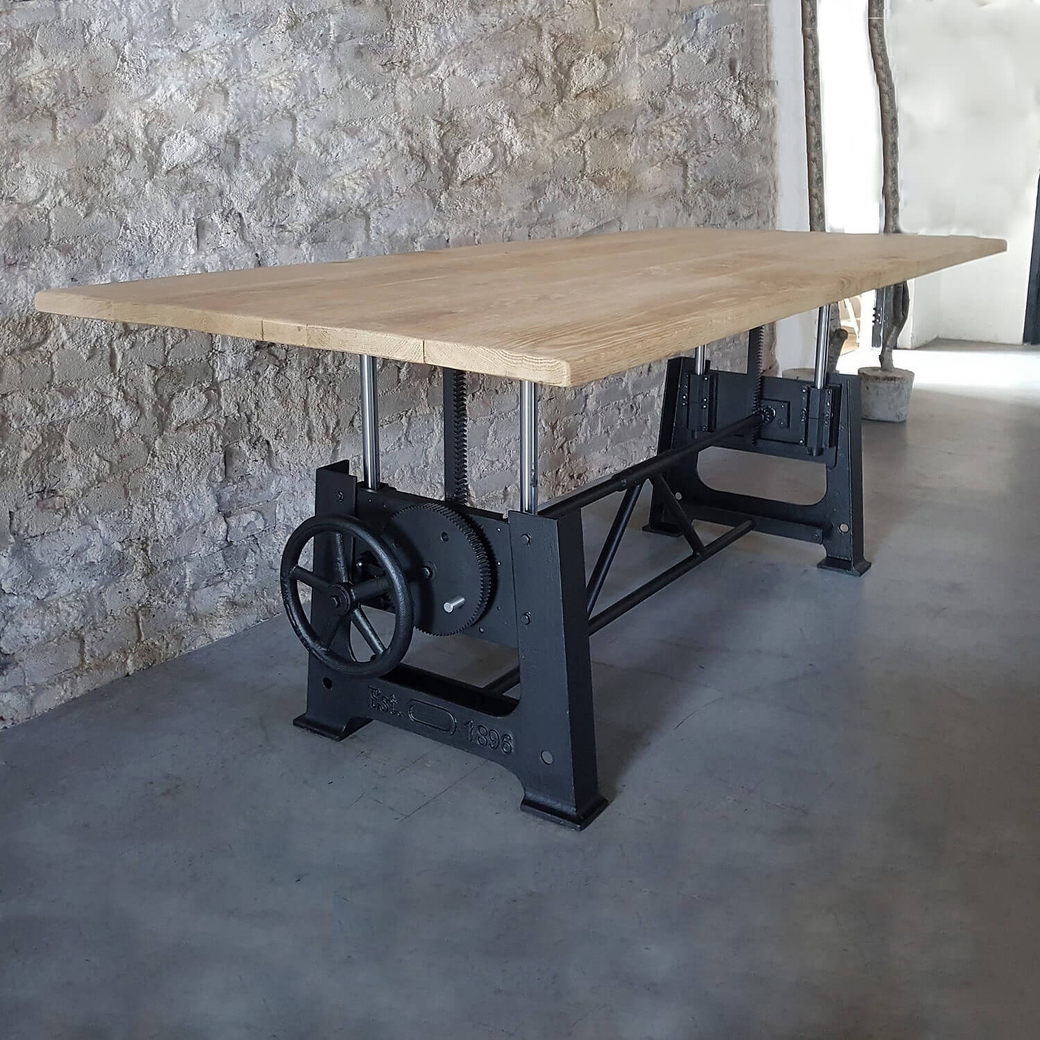 Industrial height adjustable coffeetable with metal table legs - DT25 ...