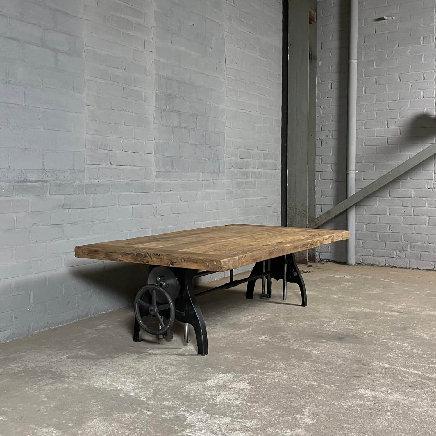 Industrial coffee table height adjustable to dining table - DT42